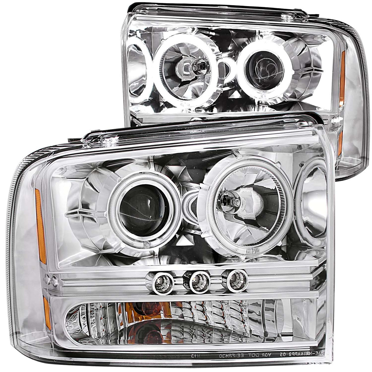 Anzo Projector Headlights Ford Excursion (2005) [SMD LED Halo] Black o