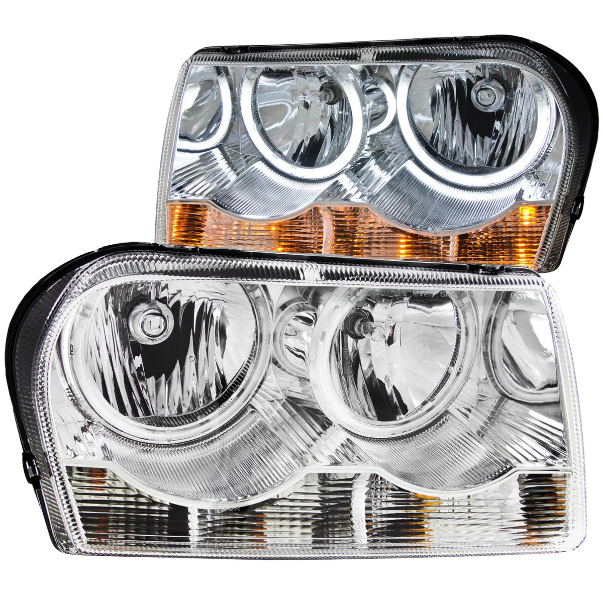 Anzo Crystal Headlights Chrysler 300C (05-10) [w/ Halo LED] Black or C