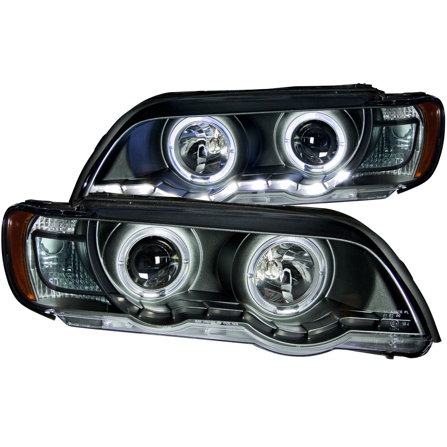 Anzo Projector Headlights BMW X5 E53 (00-03) [w/ LED Halo] Black or Ch ...