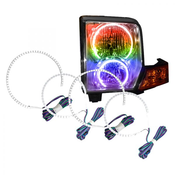 Oracle LED Headlight Halo Rings Jeep Commander (2006-2010) Multicolore ...