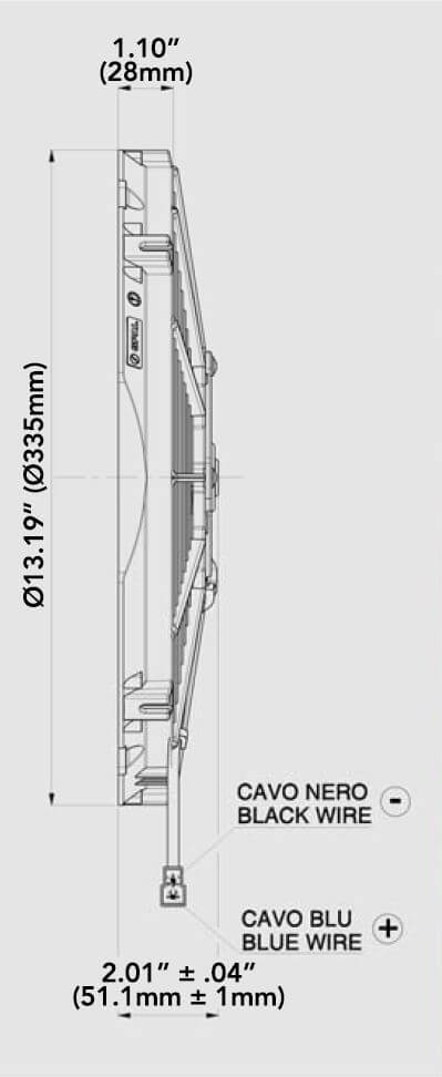 SPAL Electric Radiator Fan (12" - Pusher Style - Low Profile - 861 CFM