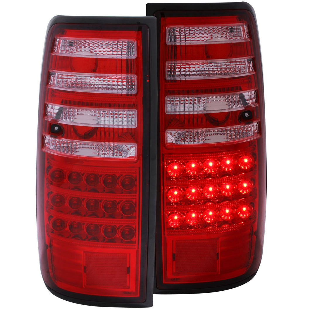 Anzo LED Tail Lights Toyota Land Cruiser FJ82 (91-97) Red/Clear Lens