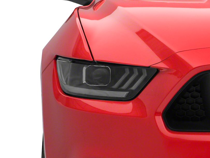 Raxiom Projector Headlights Ford Mustang S550 (15-23) [White Tri-Bar L