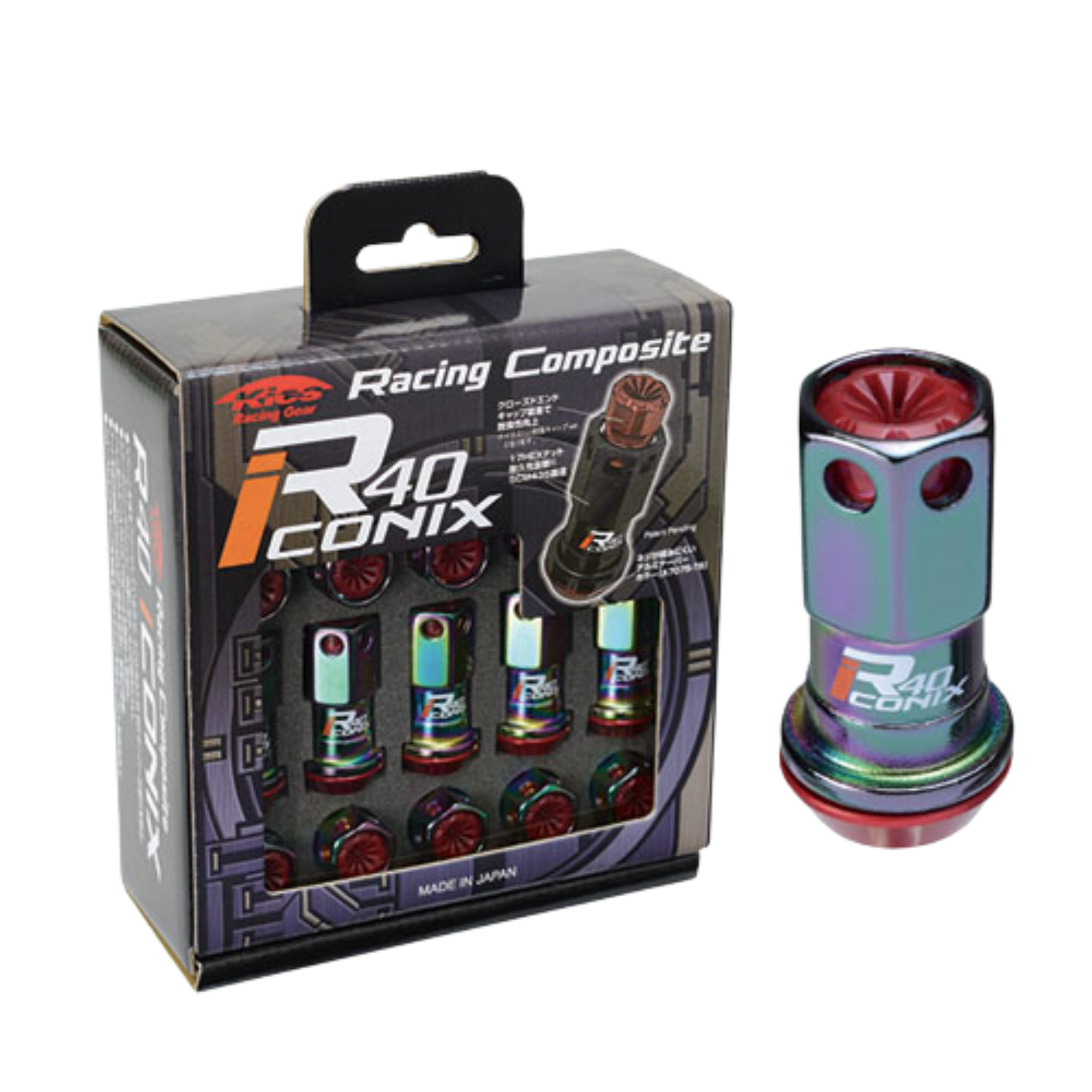 Project Kics Lug Nuts Set [R40 Iconix Racing Composite] 12X1.5 or 12X1