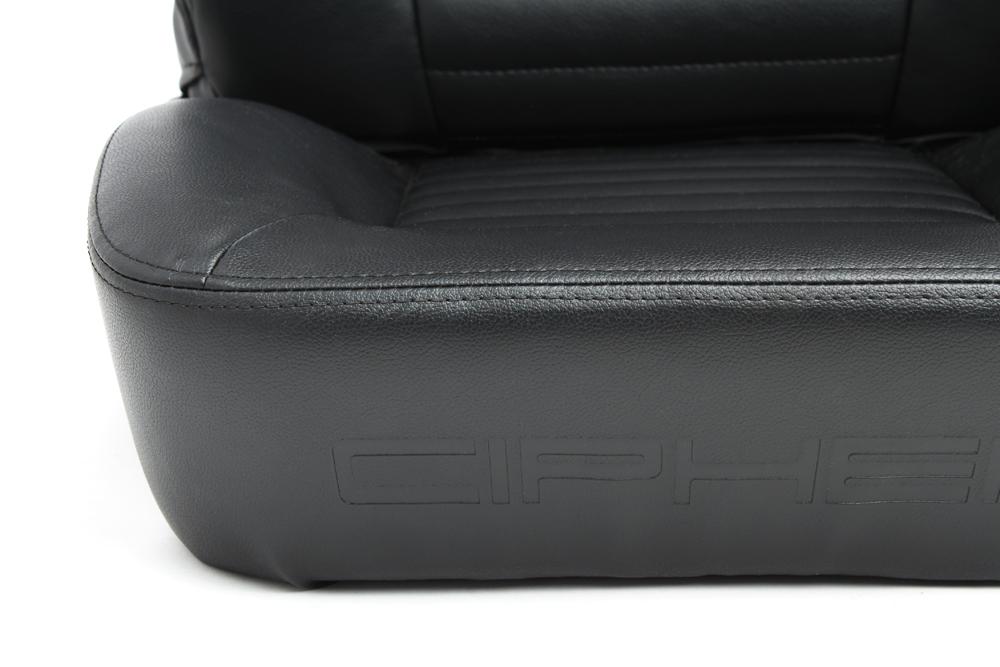 Cipher Auto Black Synthetic Leather Racing Seats (Pair) Jeep Off Road