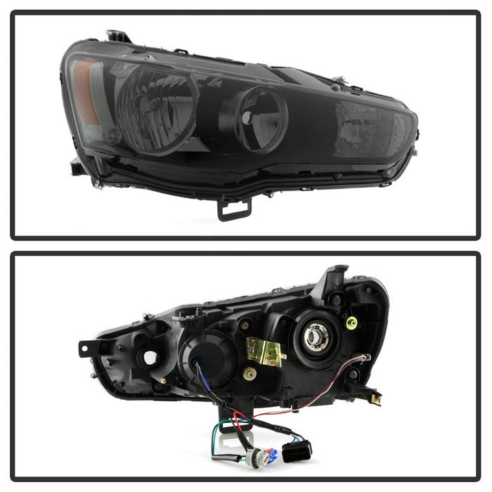 Xtune Headlights Mitsubishi Lancer (08-17 ) [OE Style] Black Smoke w/