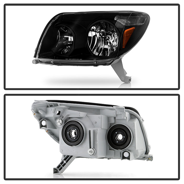 Xtune Crystal Headlights Toyota 4Runner (03-05) Black / Chrome / Smoke