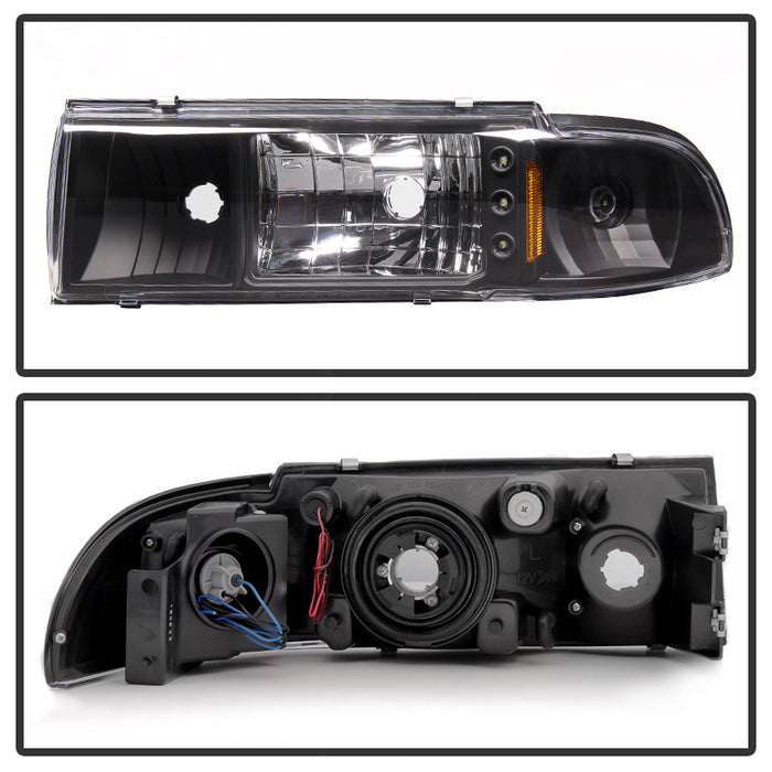 Xtune Crystal Headlights Chevy Caprice (91-96) [w/ 1 pcs LED DRL Light