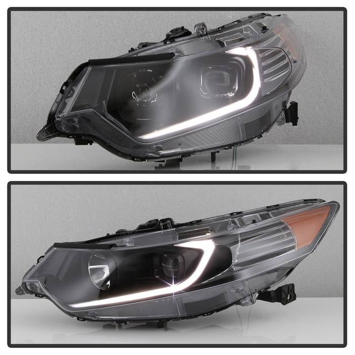 Xtune Projector Headlights Acura TSX (2009-2014) [w/ Light Bar DRL] Bl