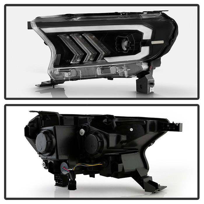 Xtune Full LED Projector Headlights Ford Ranger (19-22) [Light Bar DRL