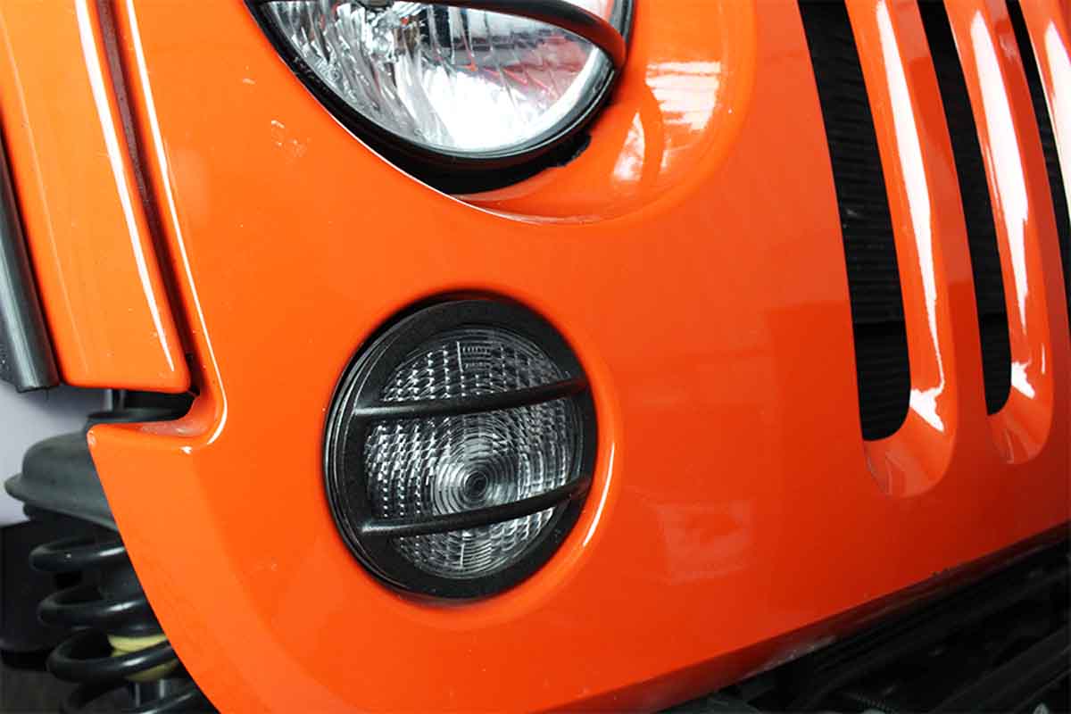 Kentrol Front Marker Cover Jeep Wrangler JK (2007-2018) Polished or Bl