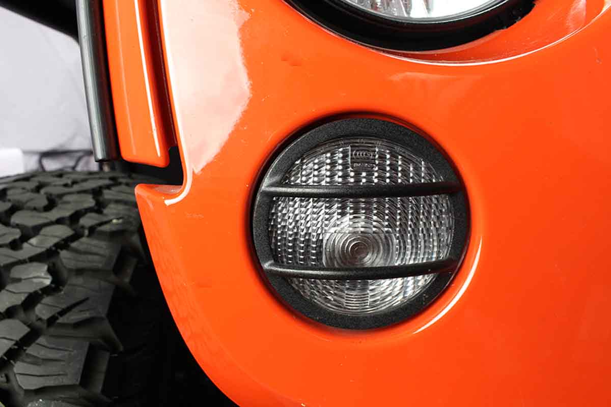 Kentrol Front Marker Cover Jeep Wrangler JK (2007-2018) Polished or Bl