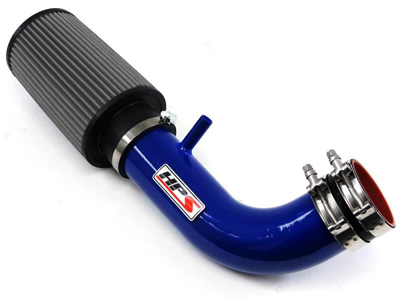 HPS Short Ram Air Intake Jeep Wrangler 3.8L V6 (2007-2011) Blue / Poli ...