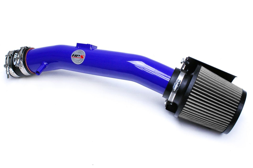 HPS Short Ram Air Intake Nissan Maxima V6 3.5L (2004-2008) Blue / Poli ...