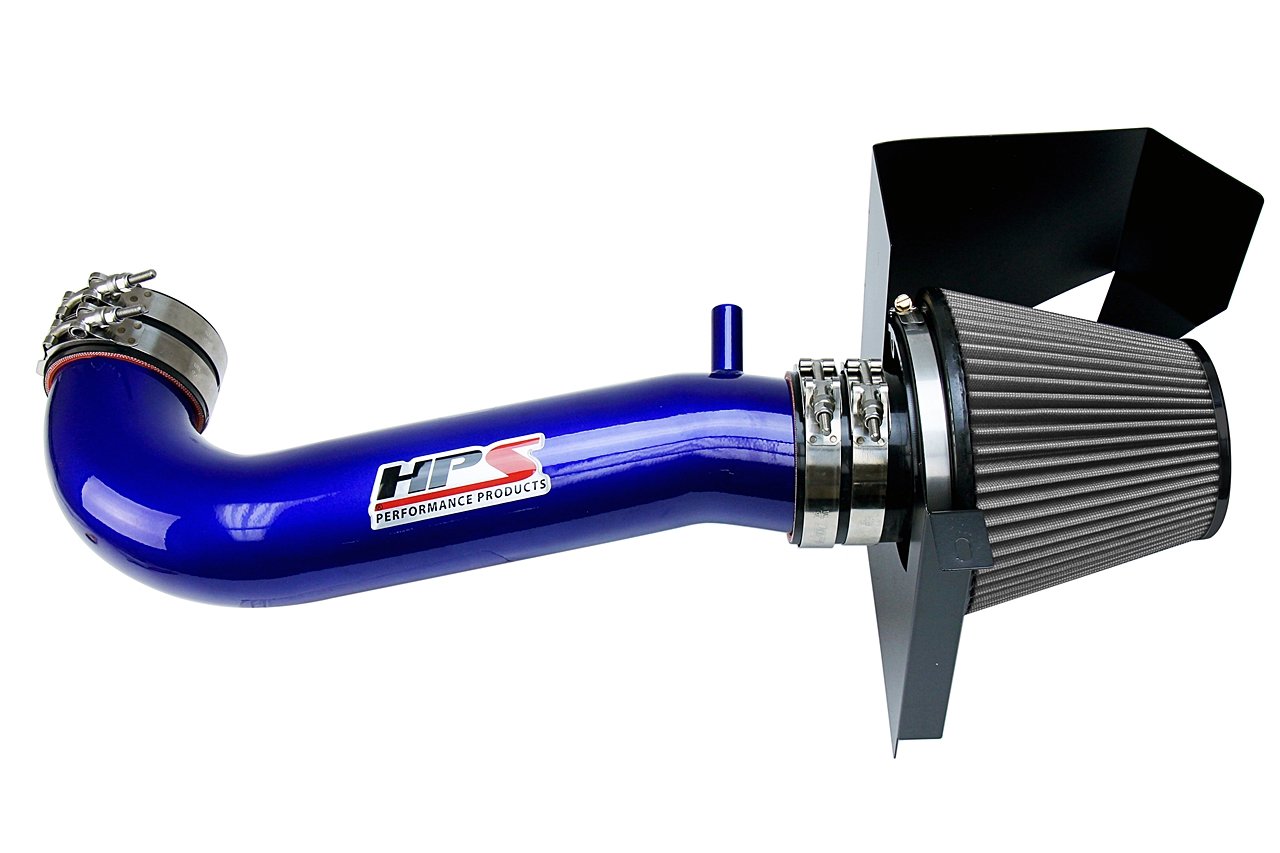 HPS Short Ram Air Intake Chrysler 300C 5.7L V8 (2011-2017) Blue / Poli ...
