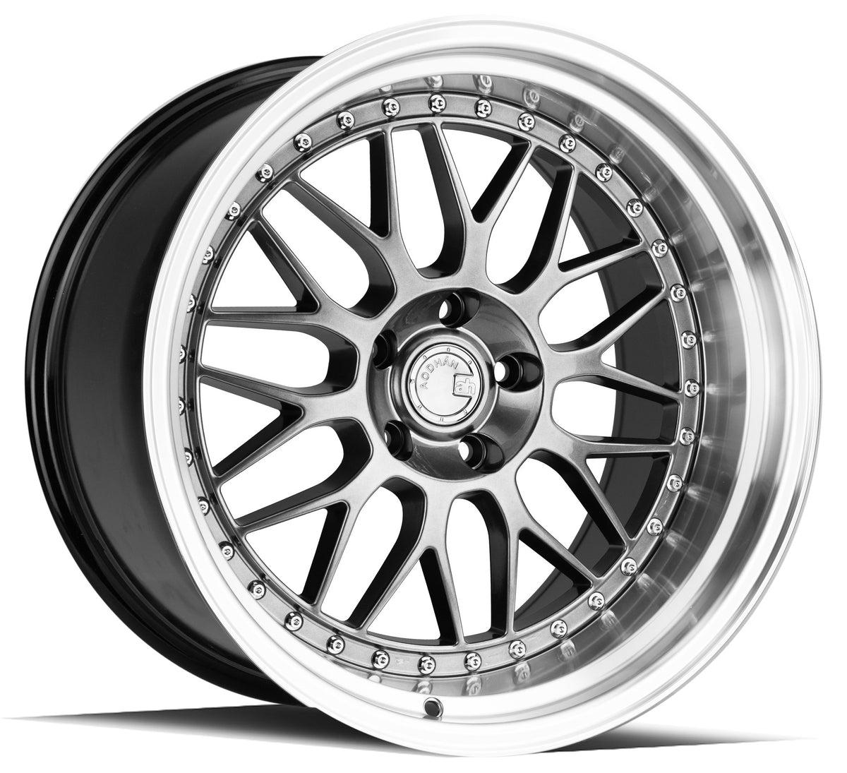 Aodhan AH02 Wheels (17x8 4x100/4x114.3 +35 Offset) Black / Silver