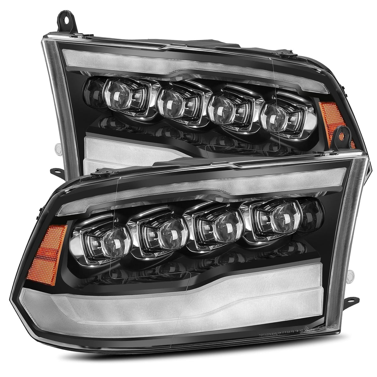 AlphaRex Quad 3D LED Projector Headlights Ram Truck [Nova Series] (09-