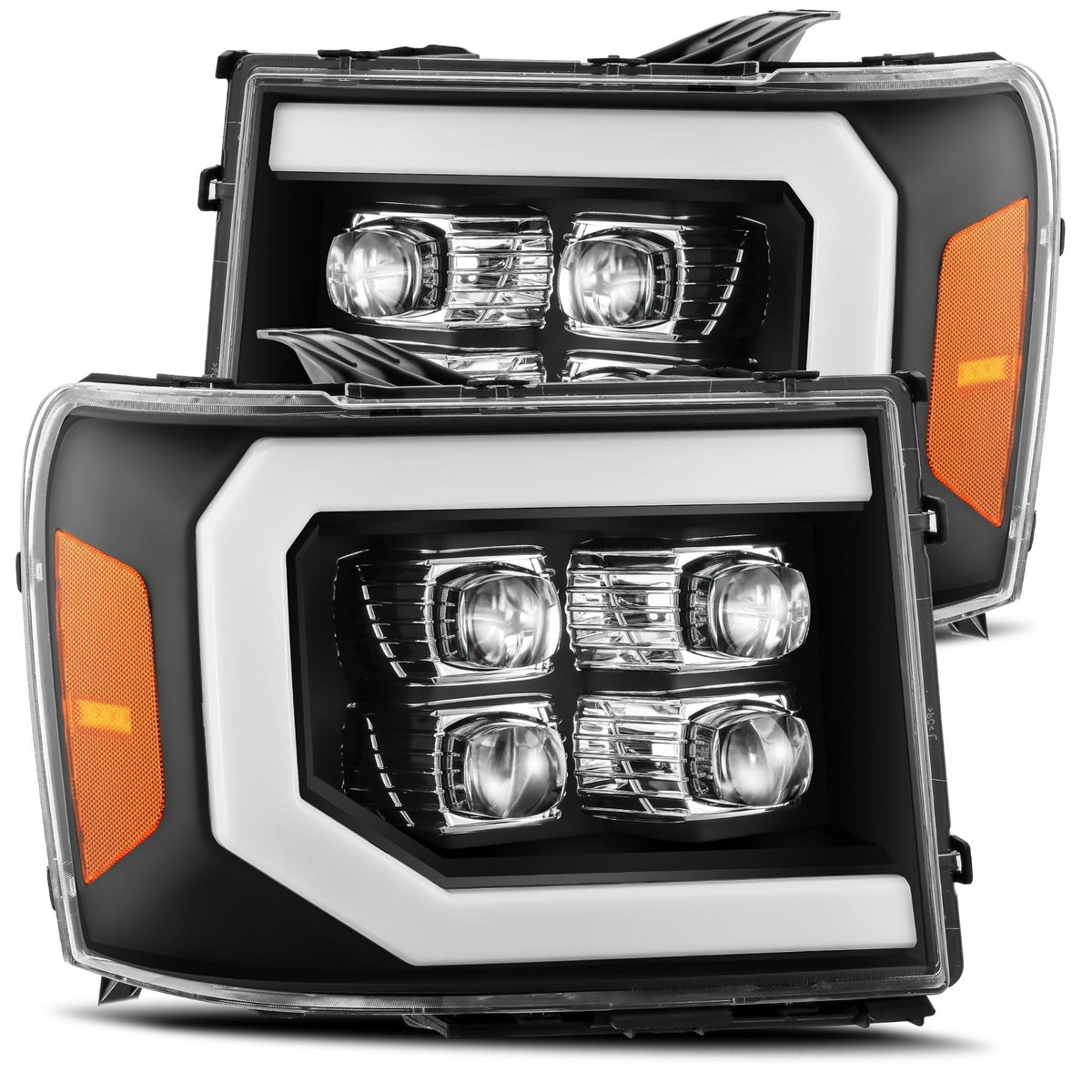 AlphaRex Quad 3D LED Projector Headlights GMC Sierra [Nova Series - Sw