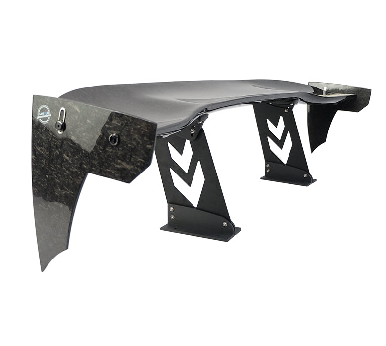 NRG Carbon Fiber Spoiler / Wing (59" x 11") Aggressive Side Mounts CAR