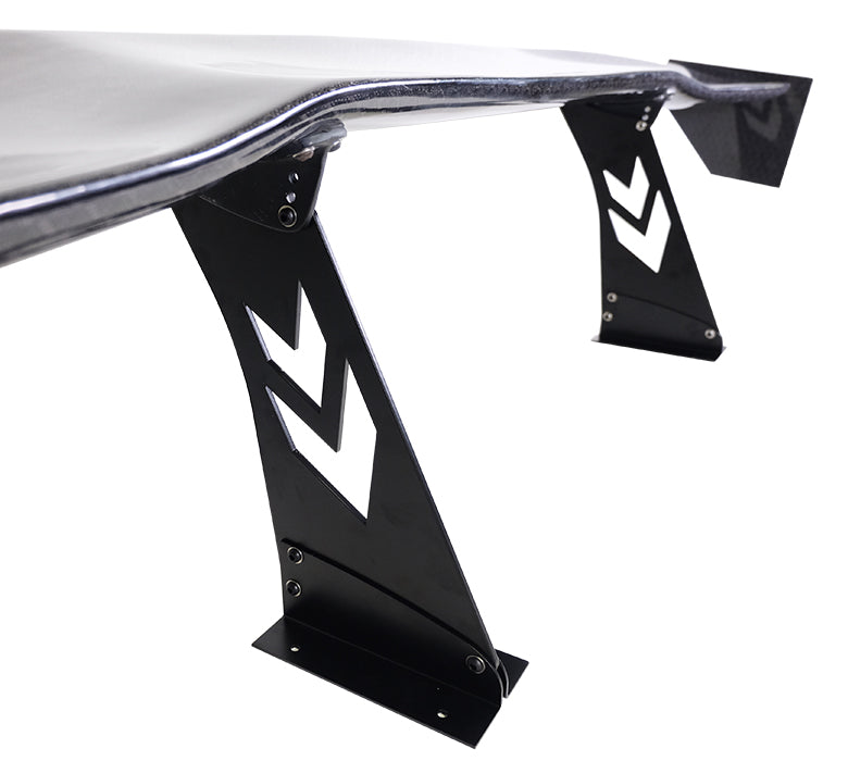 NRG Carbon Fiber Spoiler / Wing (69"x15.25") Arrow Cut Stands