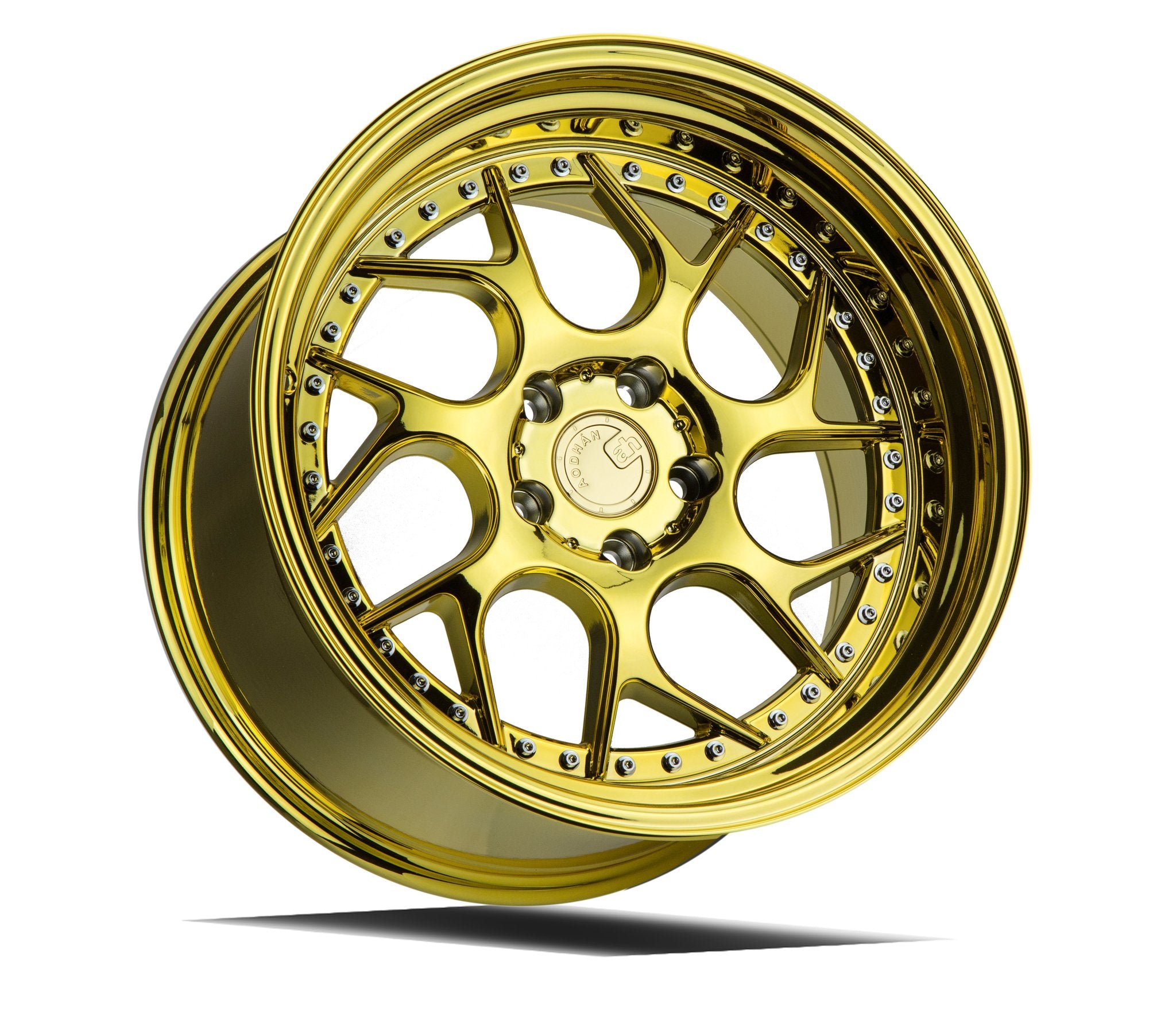 Aodhan DS01 Wheels (18x10.5 5x114.3 +15 Offset) Black / Chrome / Gold