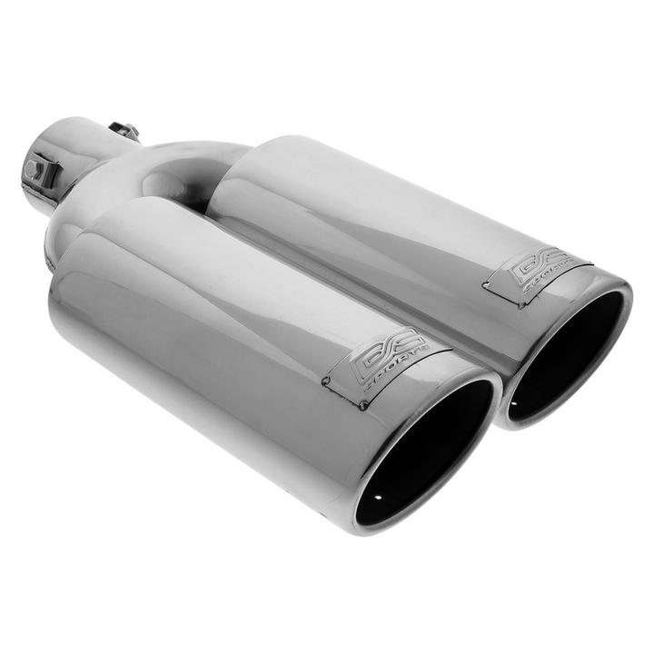 DC Sports 2.375" Polished Stainless Steel Bolt-On Muffler Dual Tip - E ...