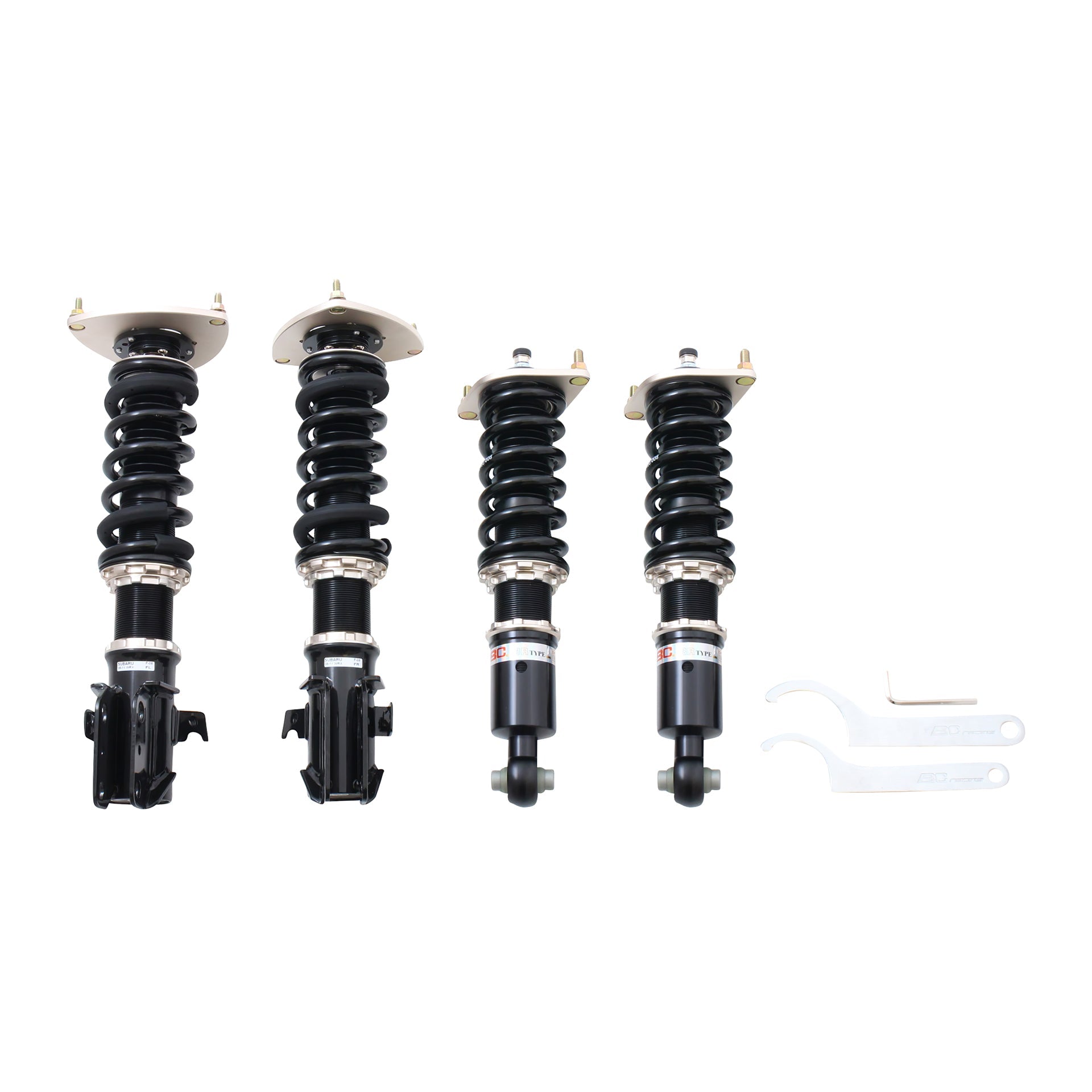 BC Racing Coilovers Subaru WRX (08-14) w/ Front Camber Plates - Standa ...