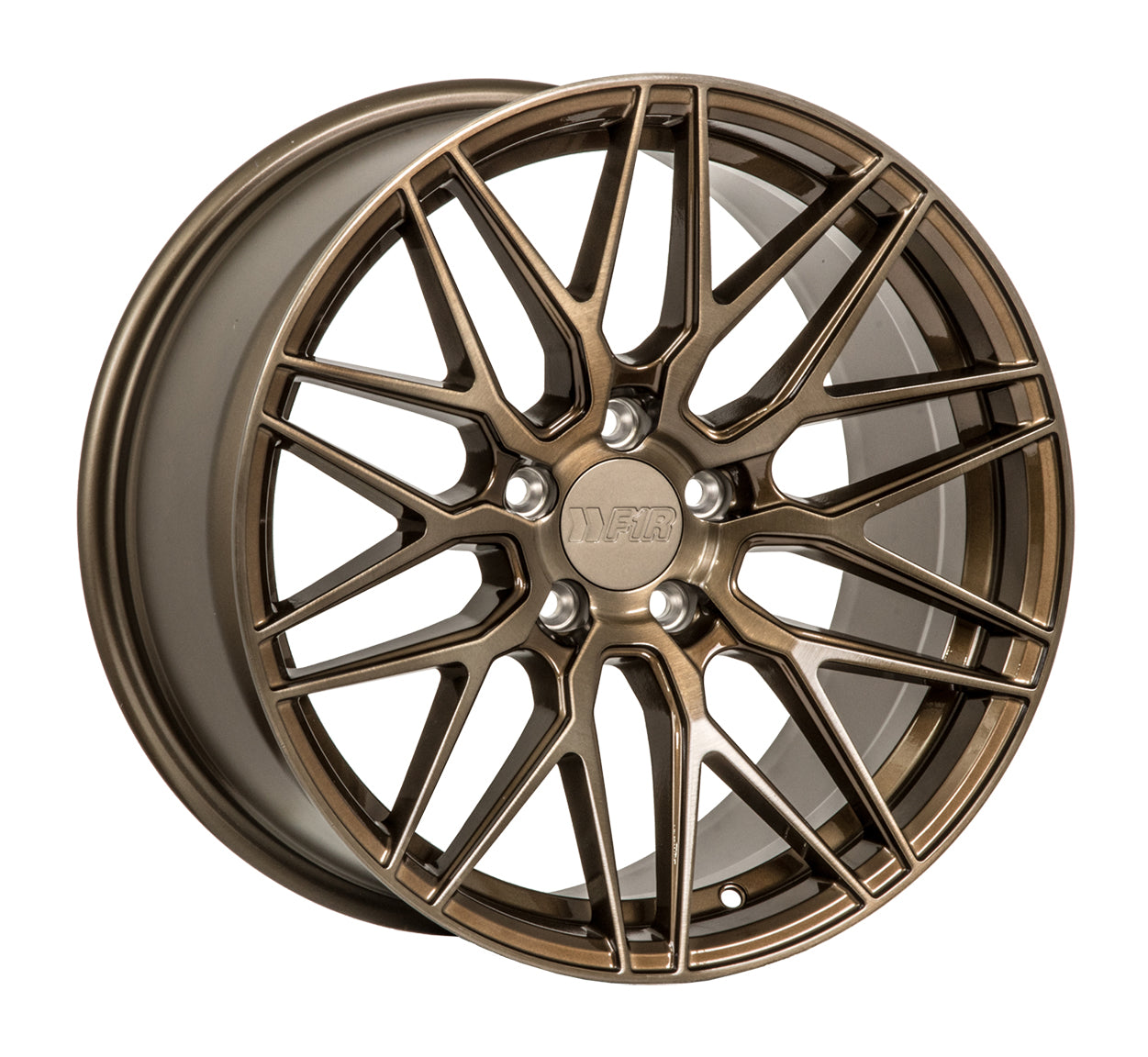 F1R F103 Wheels (18x8.5 5x112 42ET) Brushed Bronze / Gloss Black / Bru