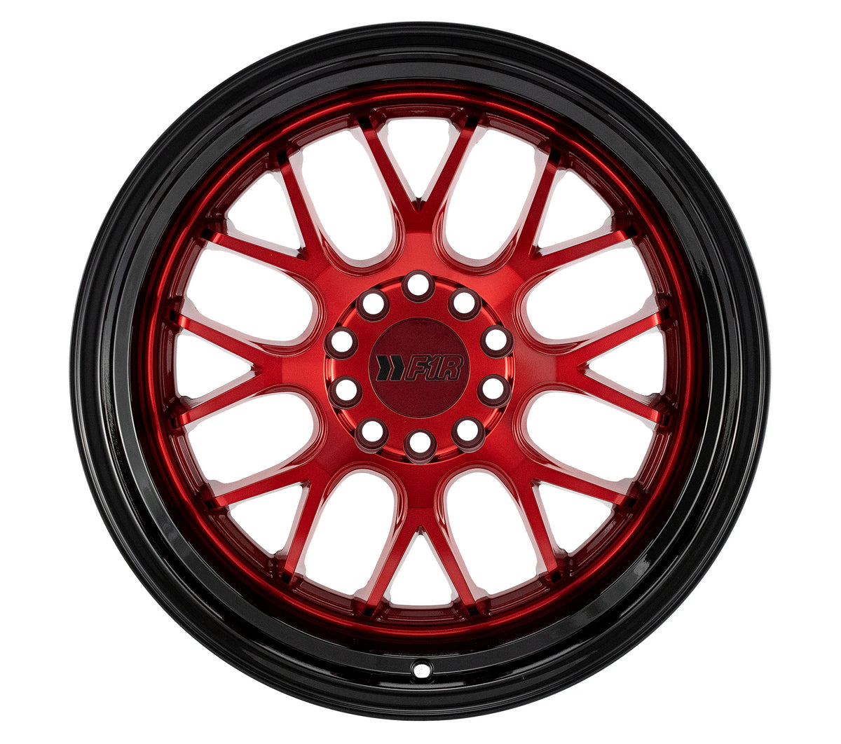 F1R F21 v2 Wheels (18x9.5 5×120/114.3 40ET) Bronze / Candy Red / Hyper