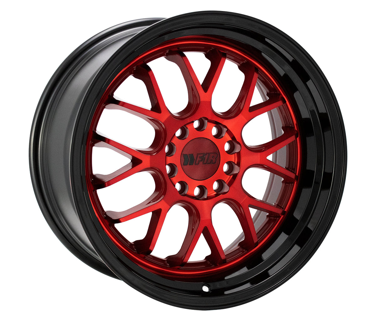 F1R F21 v2 Wheels (18x8.5 5×112/114.3 45ET) Bronze / Candy Red / Machi