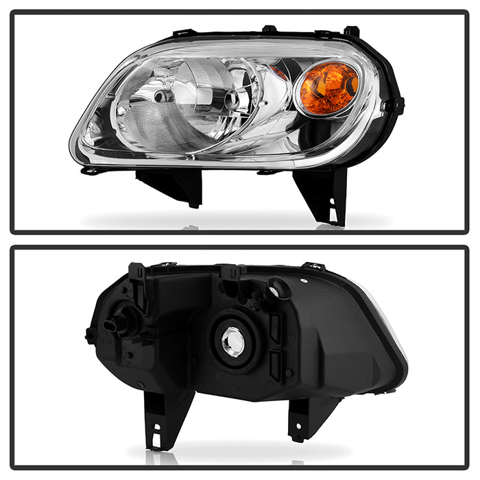 Xtune Crystal Headlights Chevy HHR (2006-2011) Chrome / Black w/ Amber