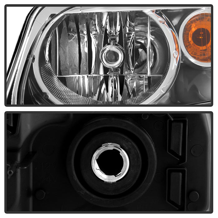 Xtune Crystal Headlights Chevy HHR (2006-2011) Chrome / Black w/ Amber