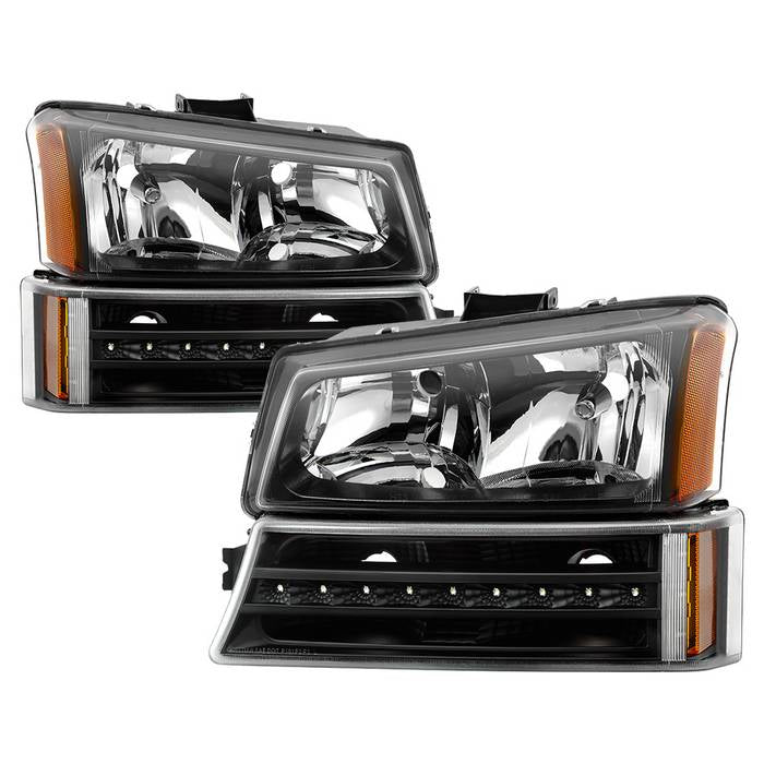 Xtune Headlights Chevy Silverado (03-07) [OEM Style w/ LED Bumper Ligh ...