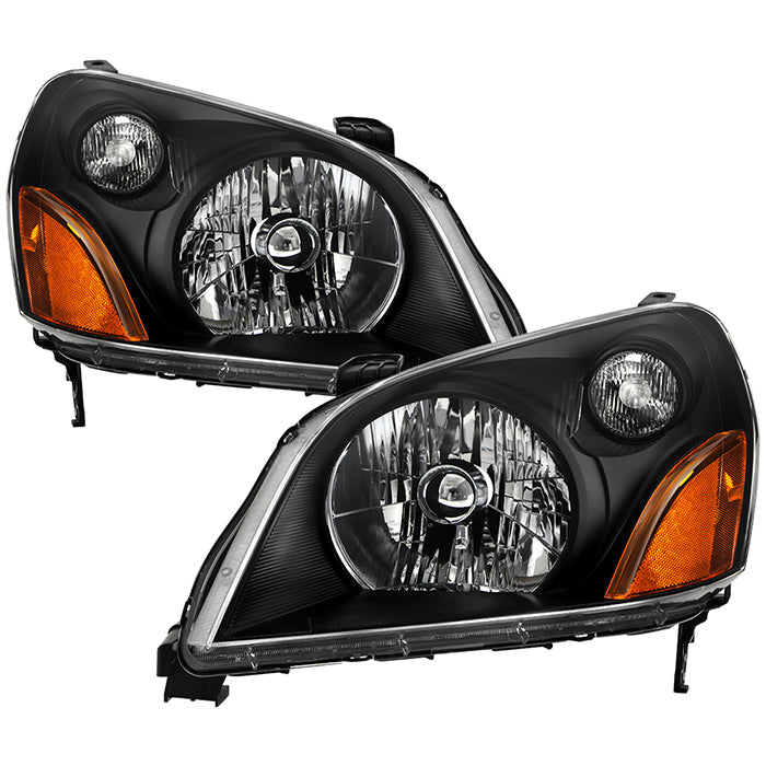 Xtune Crystal Headlights Honda Pilot (03-05) Black or Chrome w/ Amber