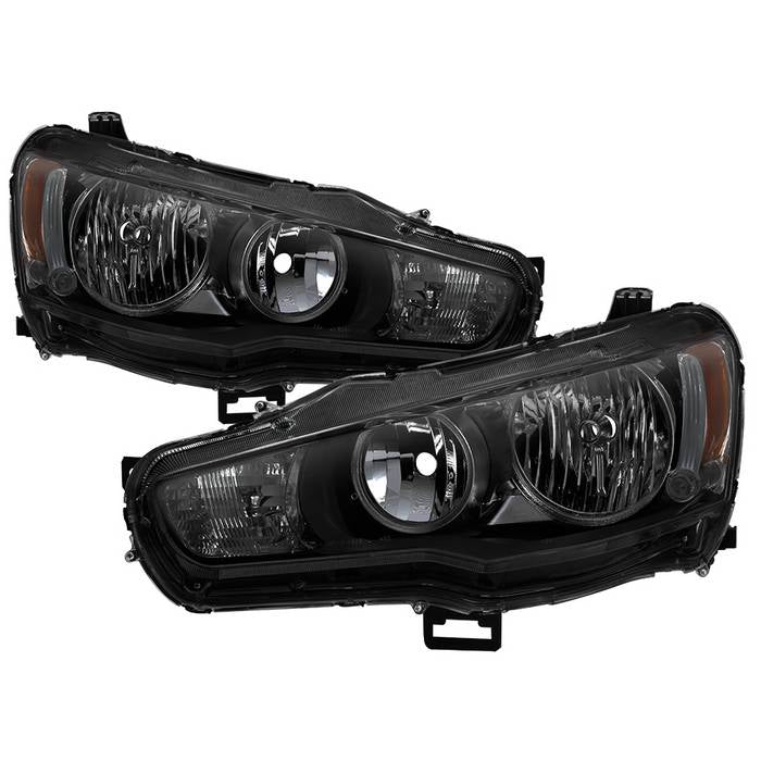 Xtune Headlights Mitsubishi Lancer (08-17 ) [OE Style] Black Smoke w/