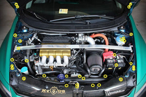 Dress Up Bolts Honda CR-Z (2011-2015) Titanium Full Engine Bay Kit