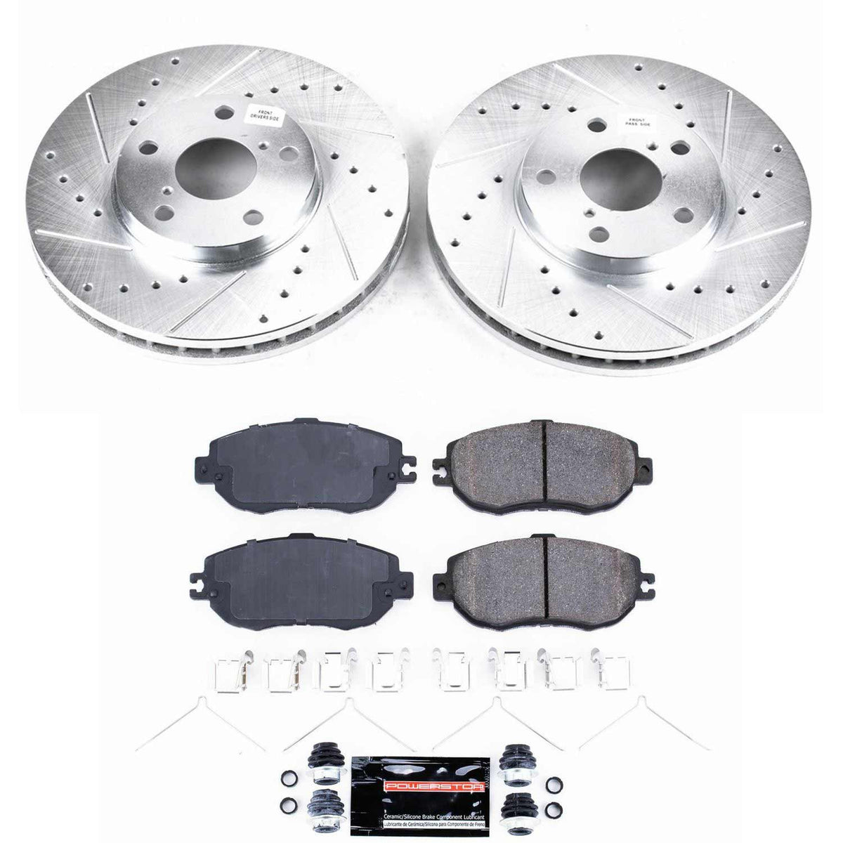 PowerStop Z23 Evolution Sport Brake Rotors + Pads Lexus LS400 (93-94)