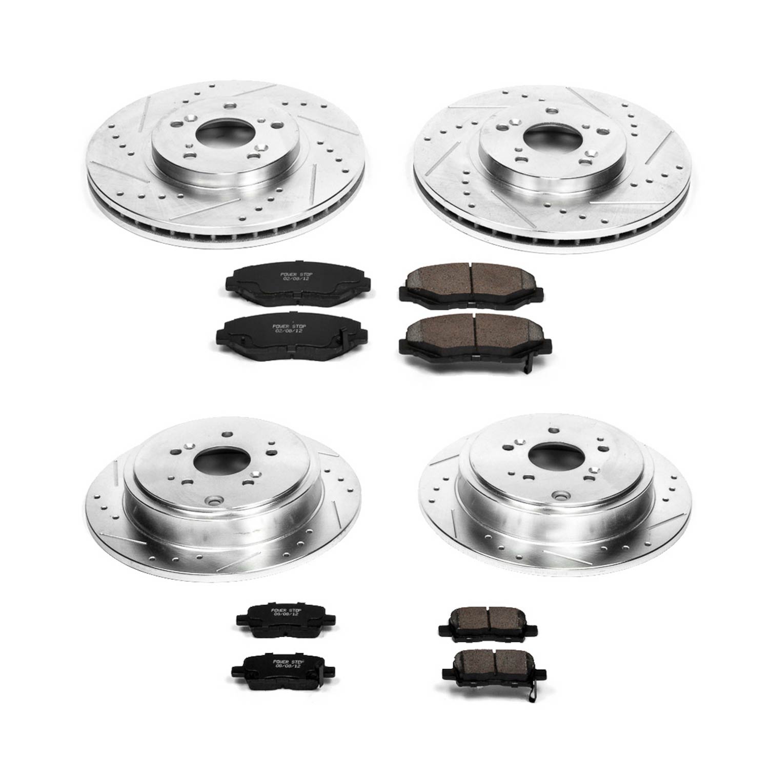 PowerStop Z23 Evolution Sport Brake Rotors Kit Honda Pilot (03-08) Fro