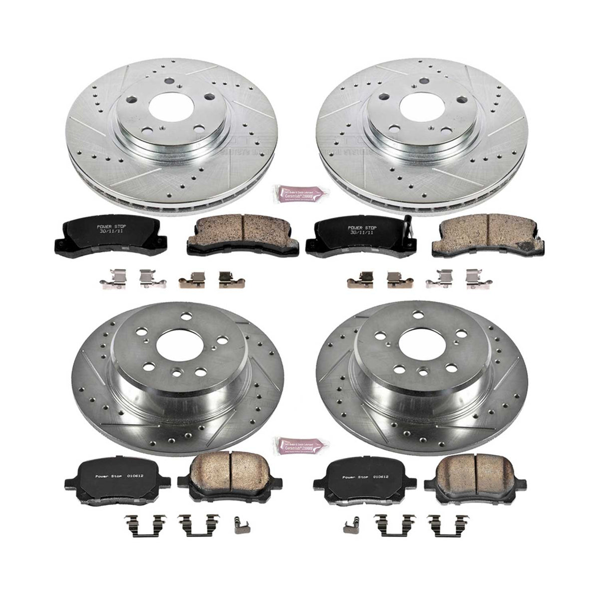 PowerStop Z23 Evolution Sport Brake Rotors + Pads Lexus RX300 AWD (99-