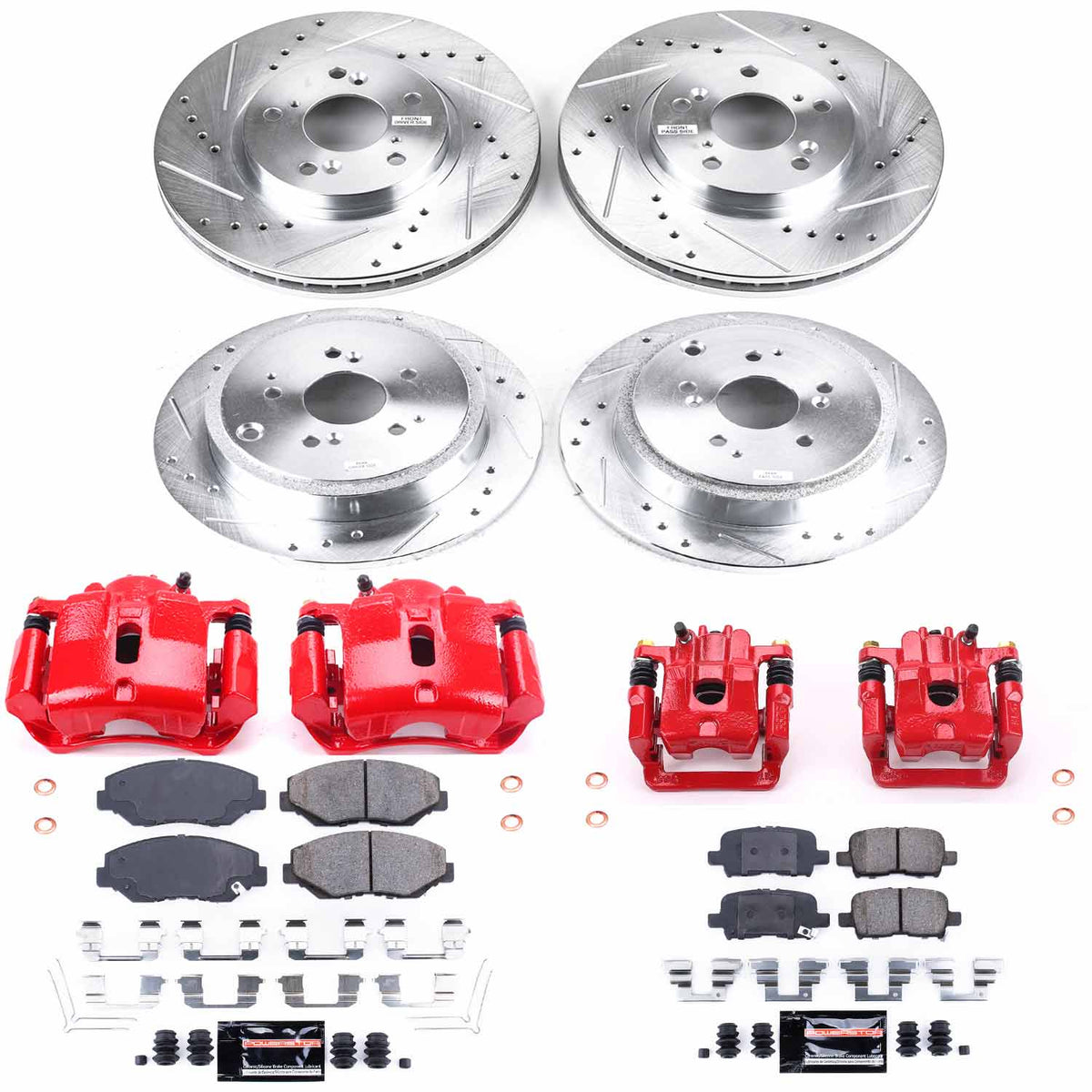 PowerStop Z23 Evolution Sport Brake Rotors Kit Honda Pilot (03-08) Fro