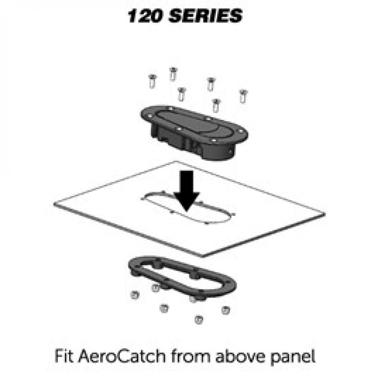 AeroCatch 120-4100 Latches (Above Panel) Xtreme Series Locking Hood Pi