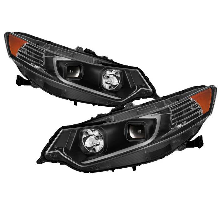 Xtune Projector Headlights Acura TSX (2009-2014) [w/ Light Bar DRL] Bl
