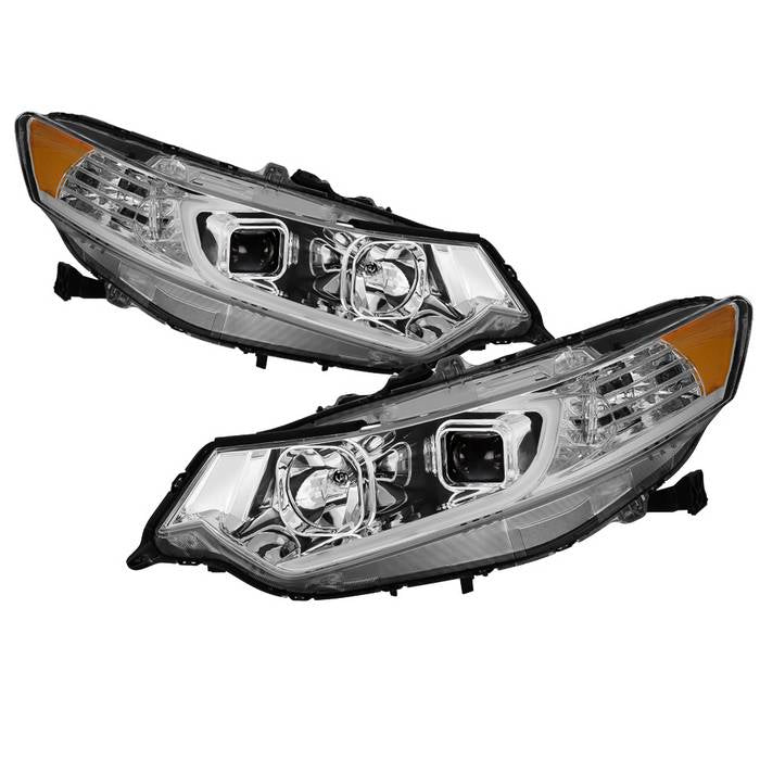 Xtune Projector Headlights Acura TSX (09-14) [w/ DRL LED Light Bar] Bl