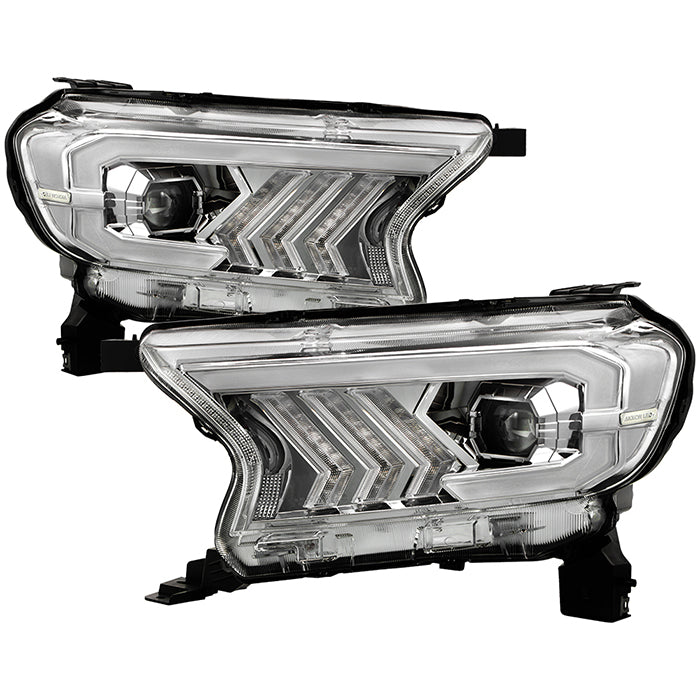 Xtune Full LED Projector Headlights Ford Ranger (19-22) [Light Bar DRL