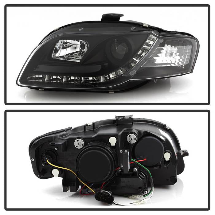Spyder Projector Headlights Audi A4 (2006-2008) Halogen Model Only - L