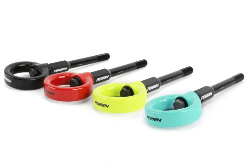 Perrin Front Tow Hooks Subaru WRX / WRX STi (2008-2014) Red / Black