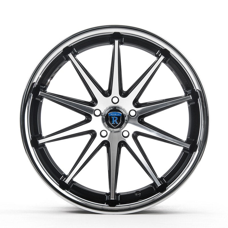 Rohana RC10 Wheels (20x10 5x114 40ET CB 73.1) Machine Black/Chrome Lip