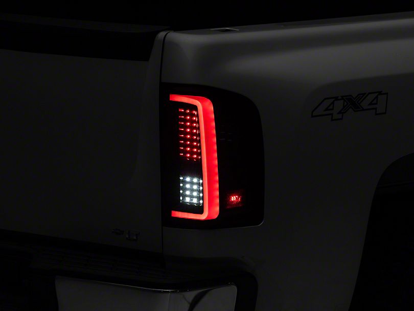Raxiom Tail Lights Chevy Silverado 1500 (2007-2013) Black Housing / Cl