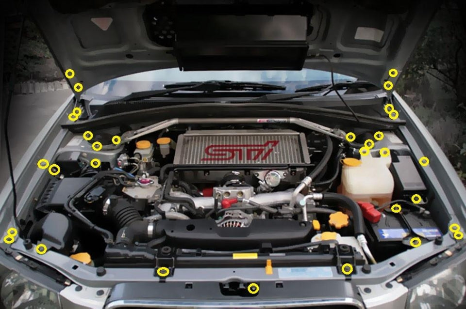 Dress Up Bolts Subaru Forester (2003-2005) Titanium Hardware Engine Ba