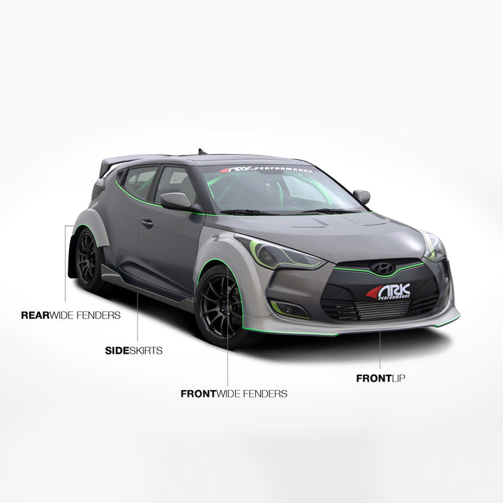 ARK C-FX Front Over Fenders Hyundai Veloster (2012-2017) [Fiberglass]